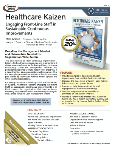 Marketing Flyer for Upcoming "Healthcare Kaizen" Book – Lean Blog