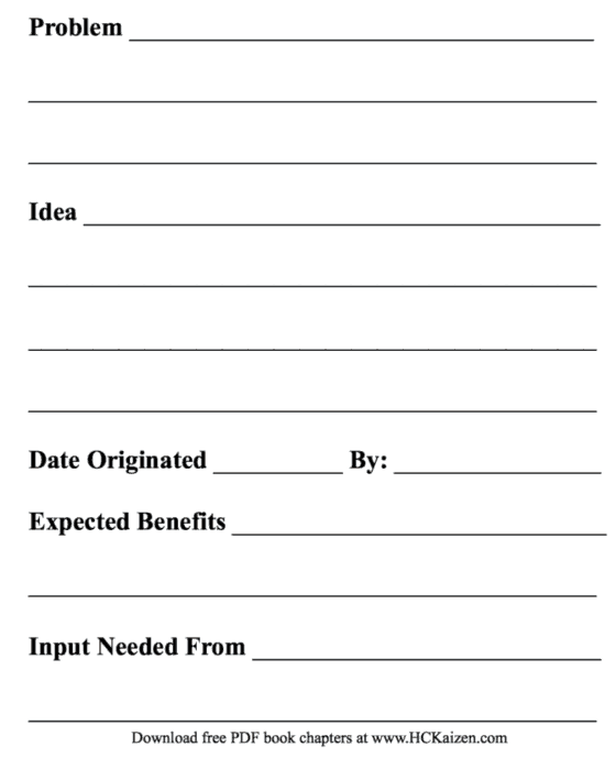 Do the Words Matter on a Kaizen (Continuous Improvement) Card?
